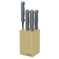 Chicago Cutlery, Steak Knife Set, Halsted 7-Piece, with Wood Block ...