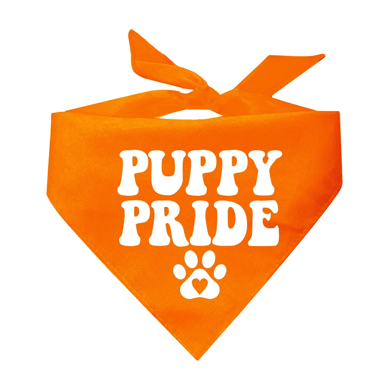 Puppy Pride With Heart Paw Triangle Dog Bandana (Assorted Colors ...