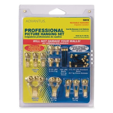 OOK 59243 18 Piece Assorted One Step Hangers Brass - Walmart.com