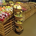 Mobile Merchandisers Decorative 4-Tier Round Willow Basket Display with ...