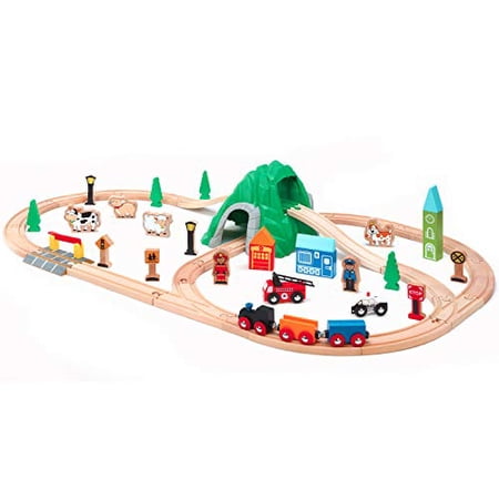 Maxim 50pc Mountain Train Set Set for Toddler with Double-Side Train ...