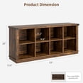 Kicctian 8-Cube Bookcase, 63" Storage Organizer, Farmhouse TV Stand for ...