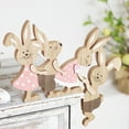 Easter Decor Wooden Painted Rabbit Hanging Ornament, 1Pc Decorative ...