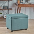 Noble House Safiya Traditional Home Office Fabric File Storage Ottoman ...