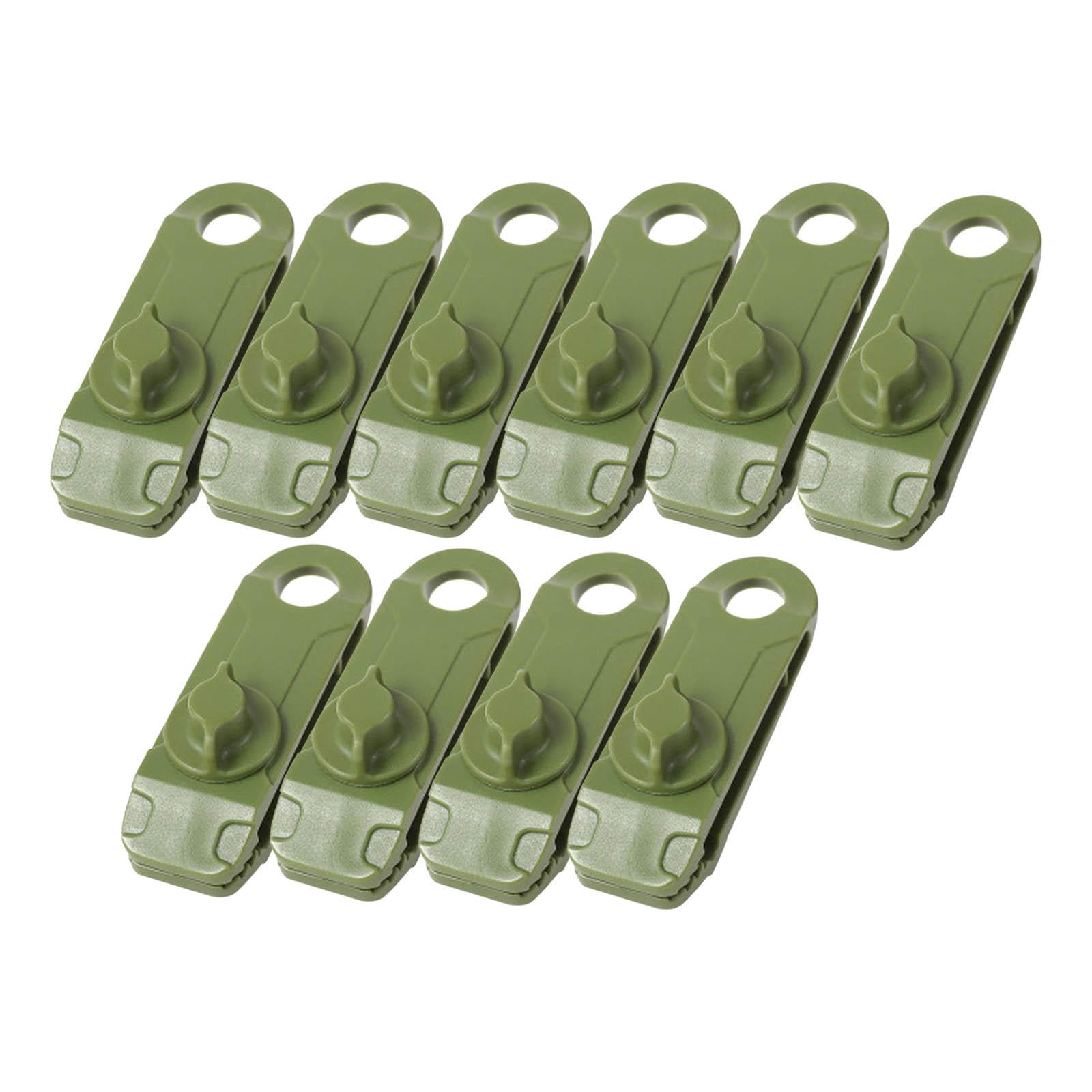 10x Camping Tent Clamps Holder Tarp Clips Heavy Duty Lock Grip Rope ...