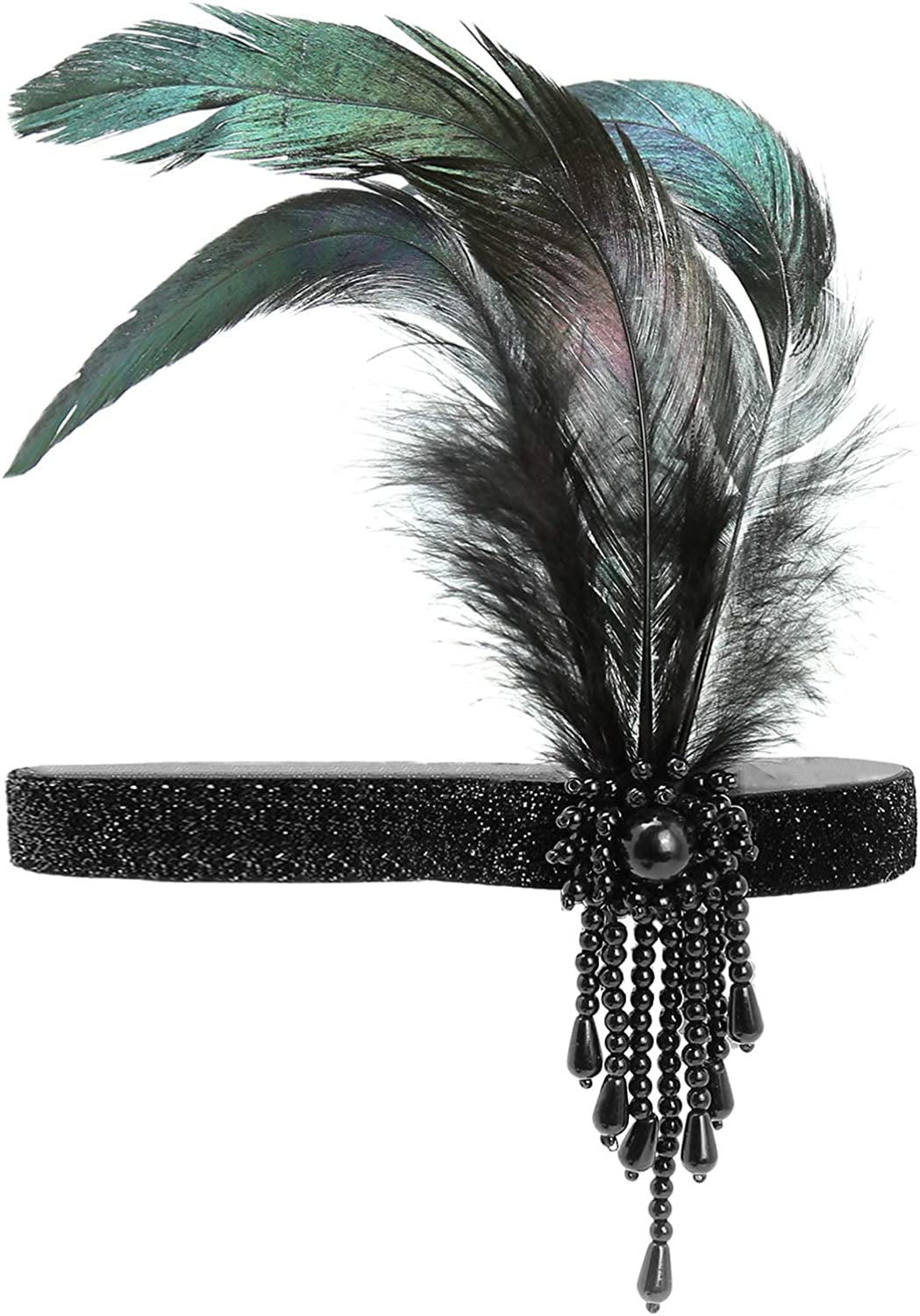 1920s Flapper Headband, Canvalite Vintage 1920s Flapper Feather ...