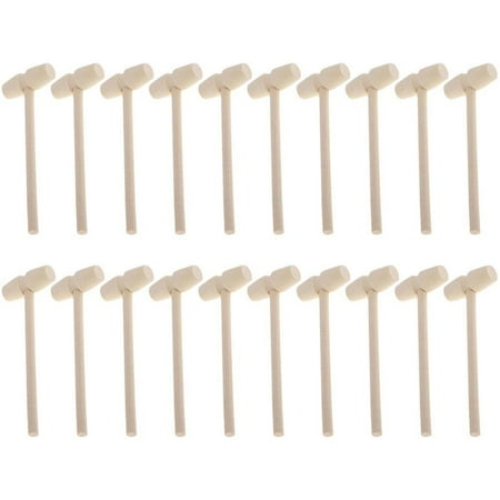 Dinohhi 20pcs Mini Solid Wood Hammers Hitting Hammer Toys Creative ...
