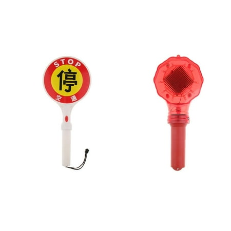 Set of 2PCS Red LED Stop Sign With Handle Battery Powered | Walmart Canada