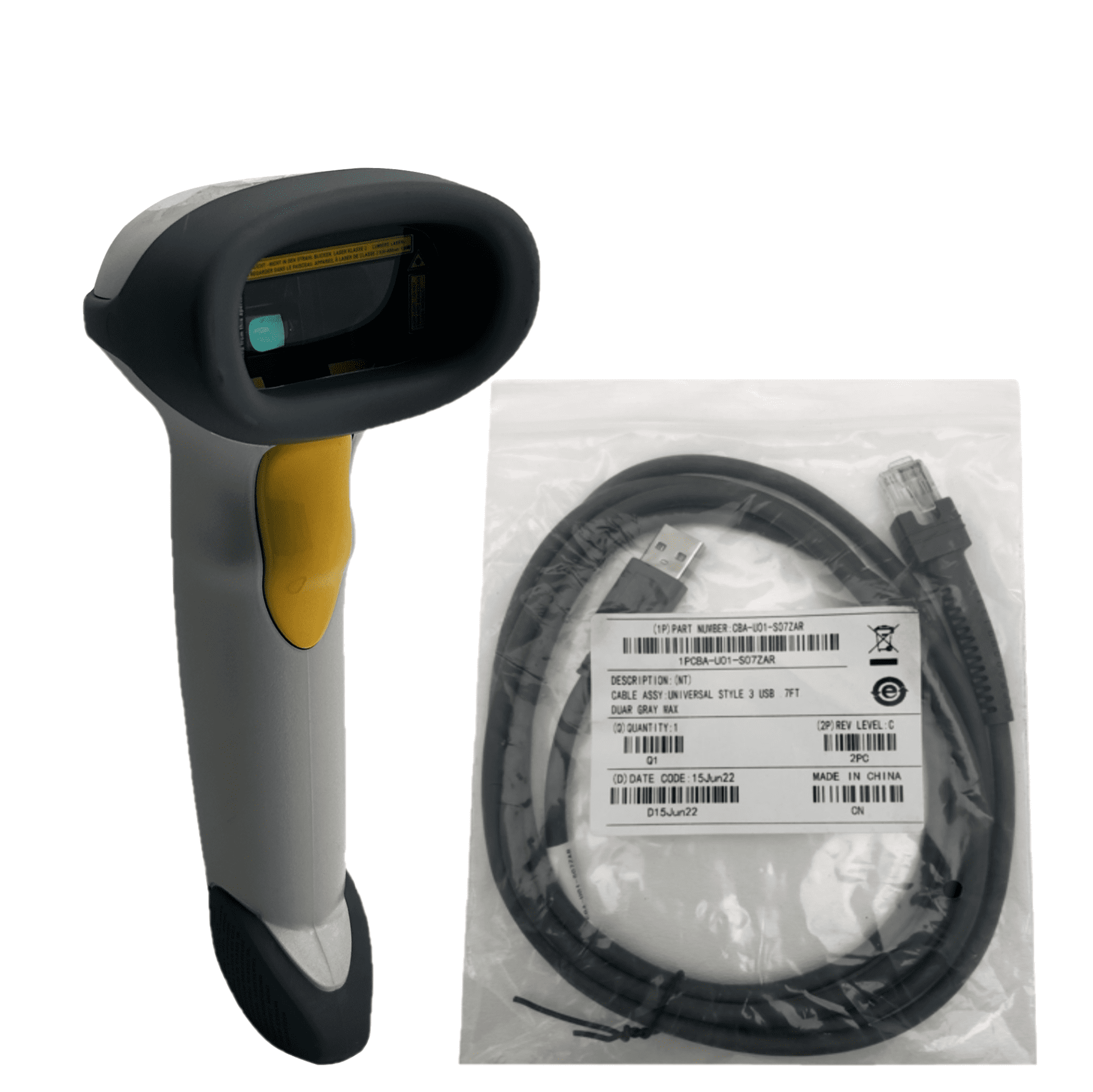 Restored Symbol LS2208 barcode scanner - W/ USB Cable included - White ...
