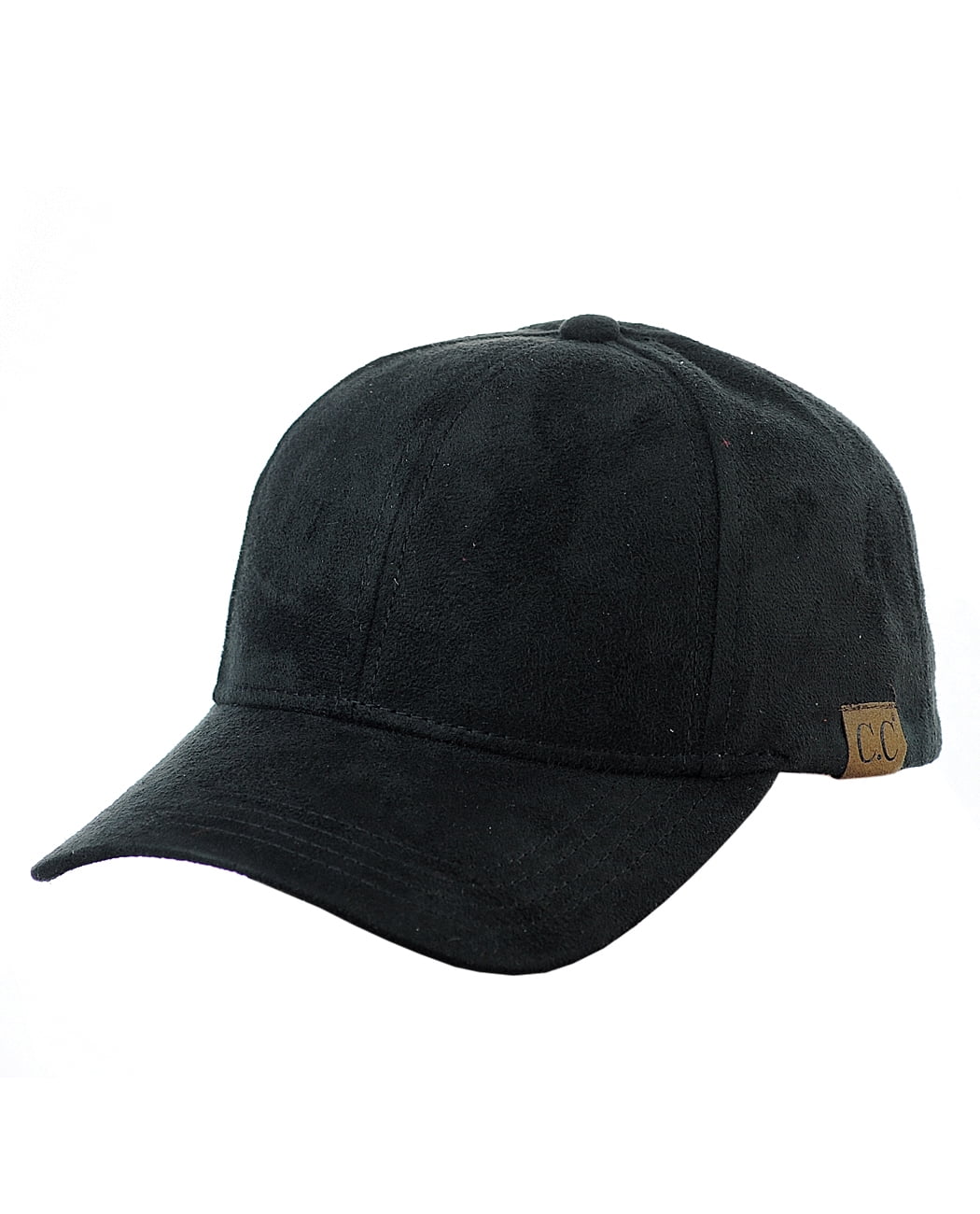 C.C Unisex Adjustable Faux Suede Precurved Bill Baseball Cap Hat ...