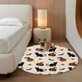 7ft Round Rug Halloween Area Rugs for Living Room Bedroom Washable Non ...