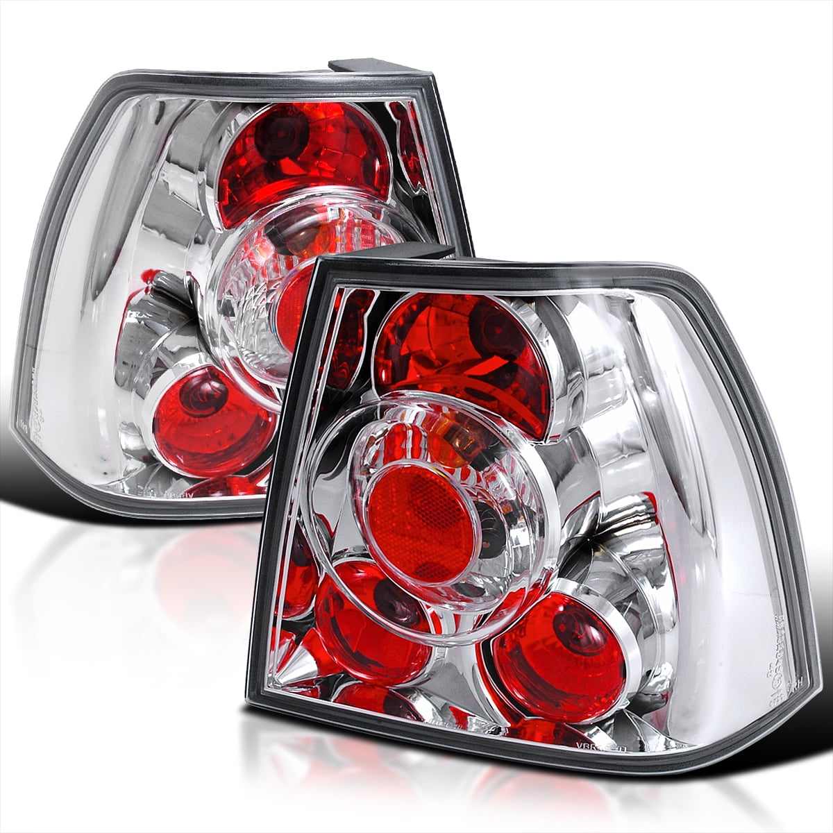 Spec-D Tuning Chrome Housing Clear Lens Tail Lights Compatible with ...