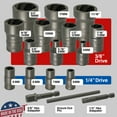 Rocketsocket, Bolt, Nut & Screw Extractor Socket Wrench & Set, 18 ...