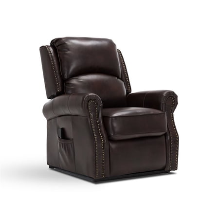 Comfort Pointe Crofton Faux Leather Lift Chair in Burnished Brown ...