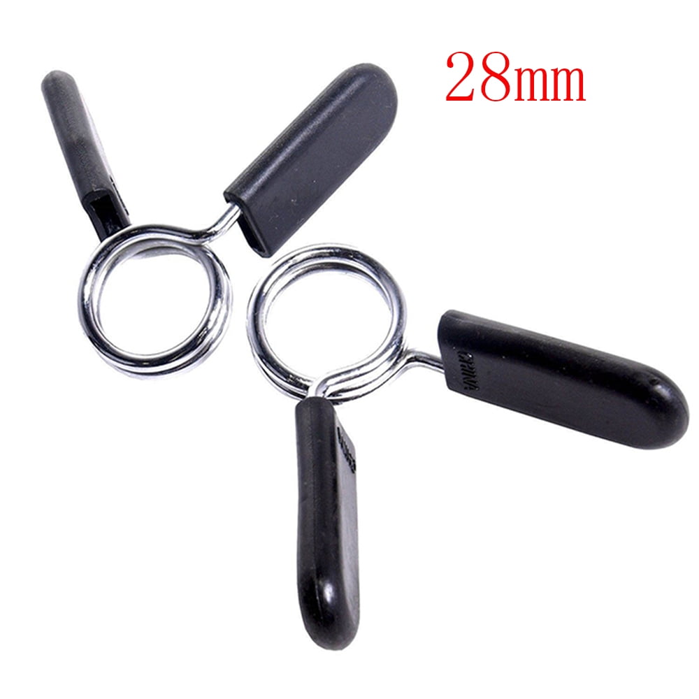 1Pair Barbell Gym Rubber Grip Trainning Dumbbell Lock Metal Spring ...