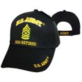 New Black US Army SGM Sergeant Major Retired Hat Ball Cap Veteran E-9 ...