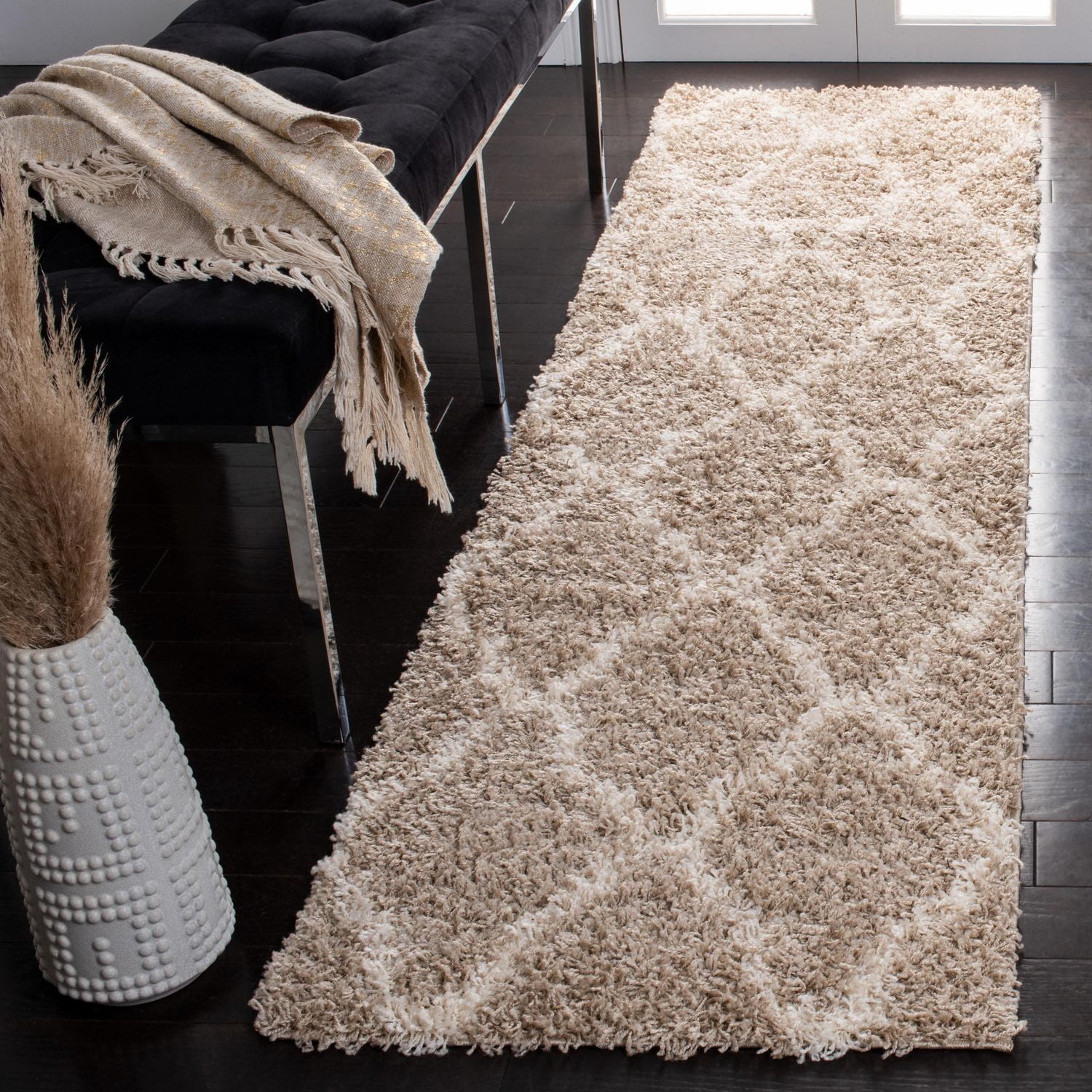 Click here for Safavieh Dallas Logan Geometric Shag Area Rug 23 X... prices