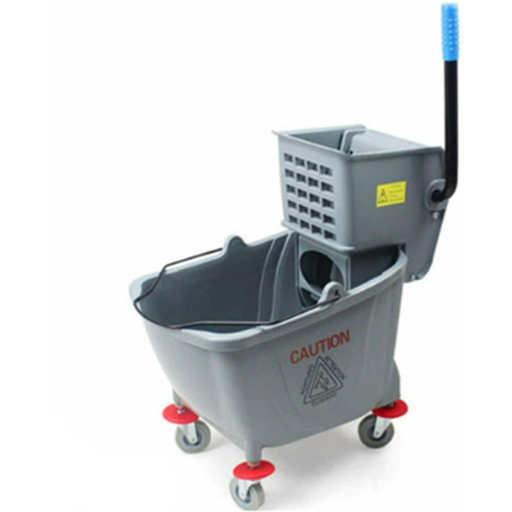 Commercial Mop Bucket and Wringer, 36-Quart, Grey 20 x 15 x 14 inches ...