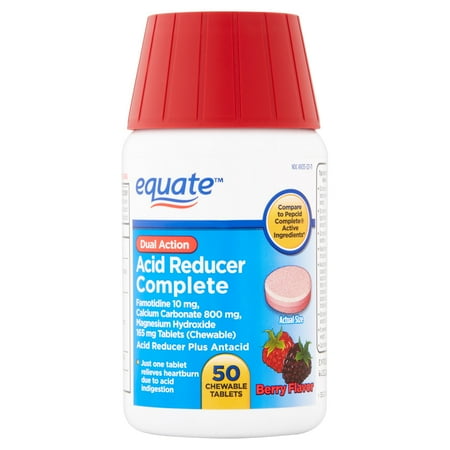Equate Dual Action Acid Reducer Complete Berry, 50 count - Walmart.com