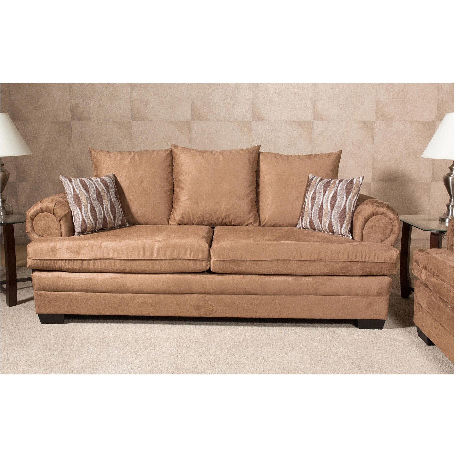 Chelsea Home Littleton Sofa with 2 Accent Pillows - Walmart.com