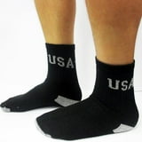 4 Pairs Mens USA Crew Socks Cushioned Black Sport Dress Hiking Camp 10 ...