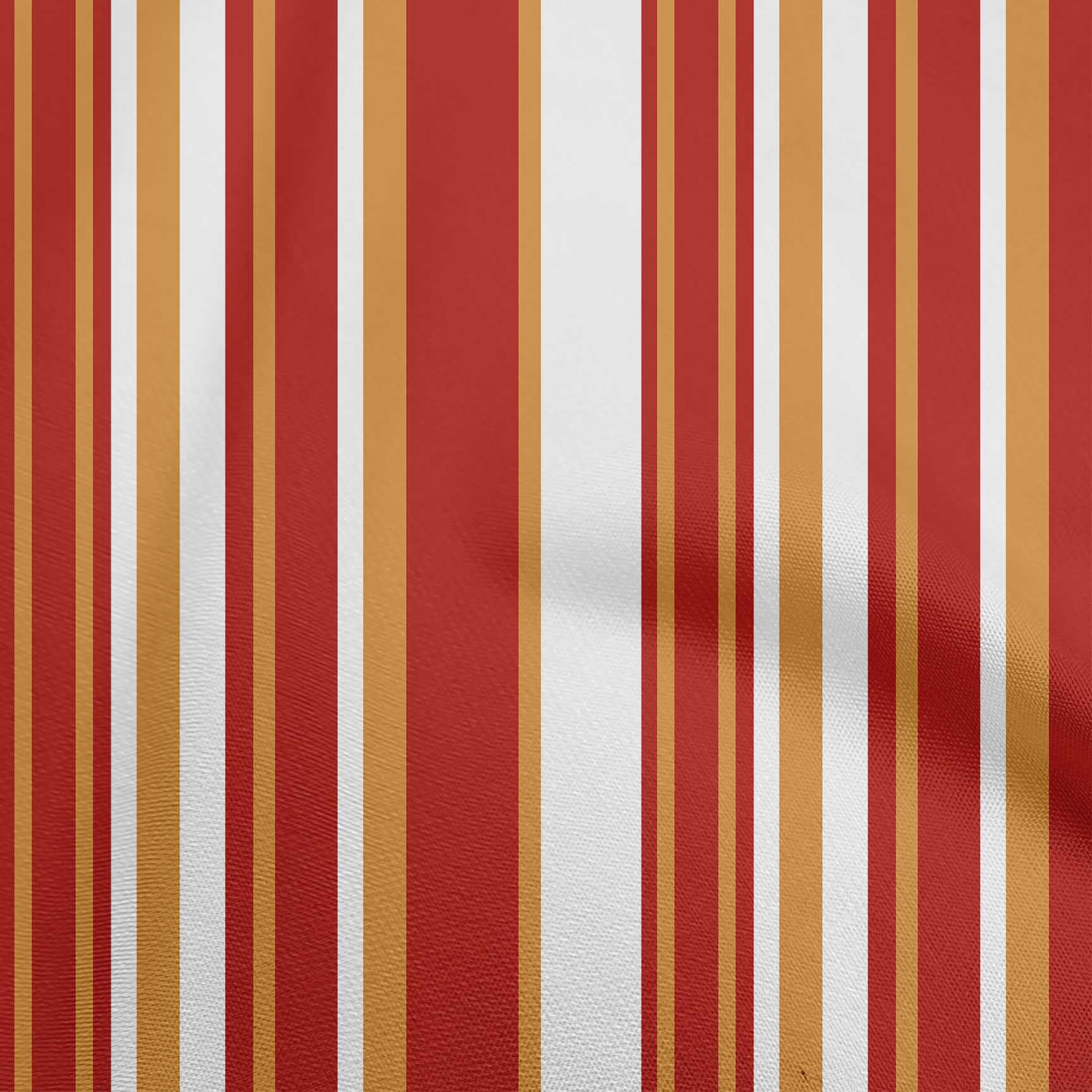 oneOone Cotton Silk Red Fabric Stripes Quilting Supplies Print Sewing ...