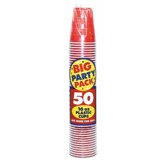 Apple Red Big Party 16 oz. Plastic Cups (50 Count) - Walmart.com