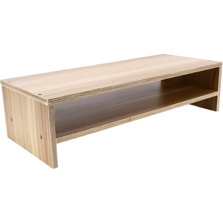 Wood Monitor Riser Stand, Multifutional Dual Storage Computer Racks ...
