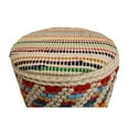 Home&Manor Lyon Cotton Round Stool - Walmart.com