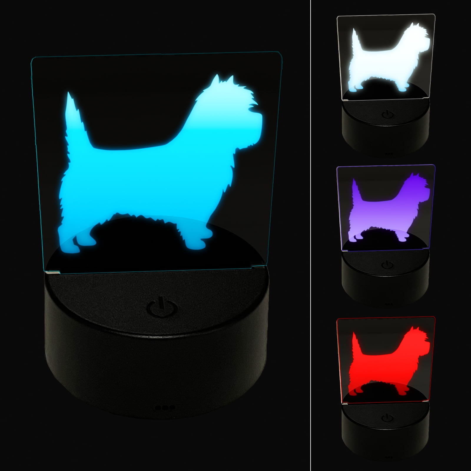 Cairn Terrier Dog Solid LED Night Light Sign 3D Illusion Desk ...
