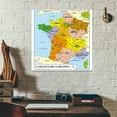 WCIC French Administrative Map French Series Wall Home Hanging Backdrop ...