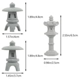 Worgeous Grey Resin Mini Pagoda Lantern Statue for Decoration with ...