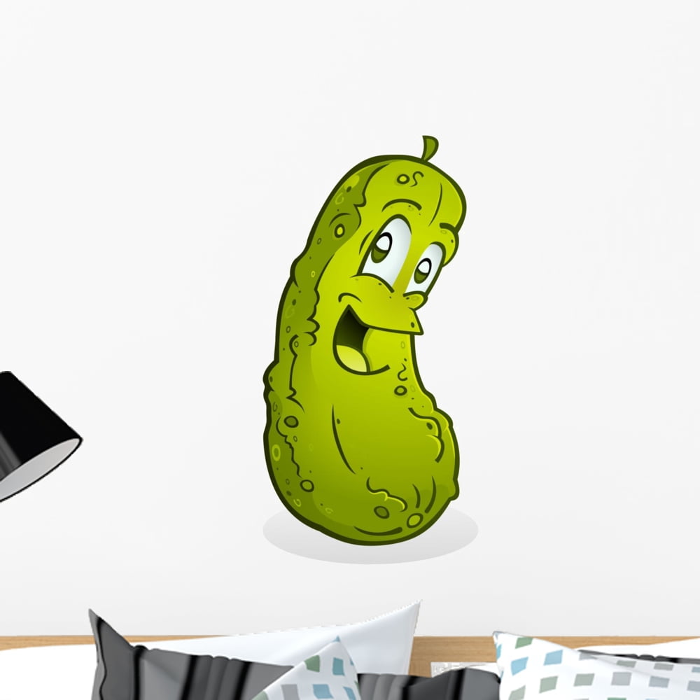Smiling Pickle Wall Decal by Wallmonkeys Peel and Stick Graphic (24 in ...