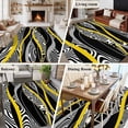 5x7 Area Rugs for Living Room, Yellow Black Stripes Non Slip Area Rugs ...