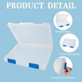 12-Piece Clear A4 and A5 Document Storage Box Set with 48 Labels, Blue ...
