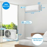 ROVSUN 9,000 BTU Mini Split AC/Heating System with Inverter, 19SEER ...