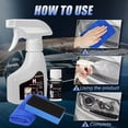 Headlight Restoration Spray, Automotive Headlamp Cleaner Kit to Remove ...