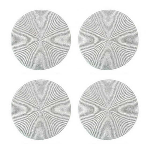 Round Woven Placemats | Set of 4 Placemats | Rustic Outdoor Placemats ...