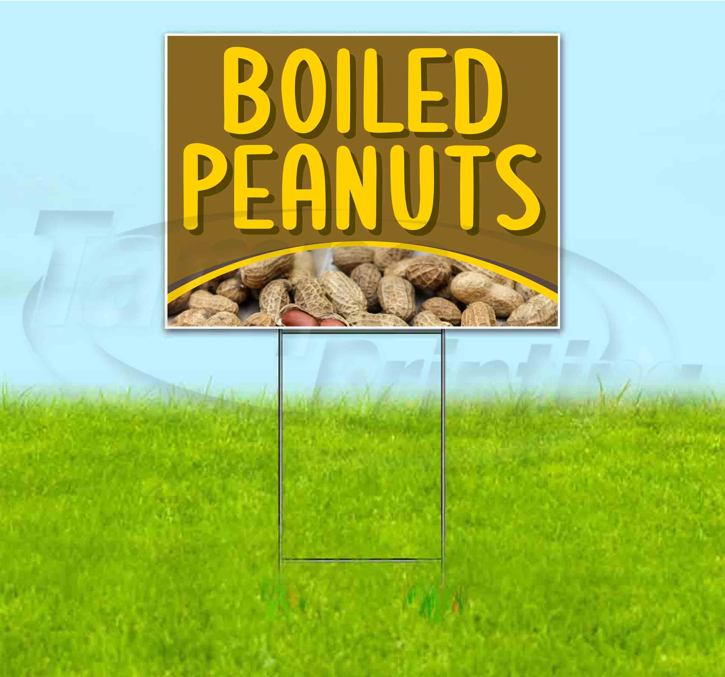 BOILED PEANUTS (18" x 24") Yard Sign, Quantity Discounts, Multi-Packs ...