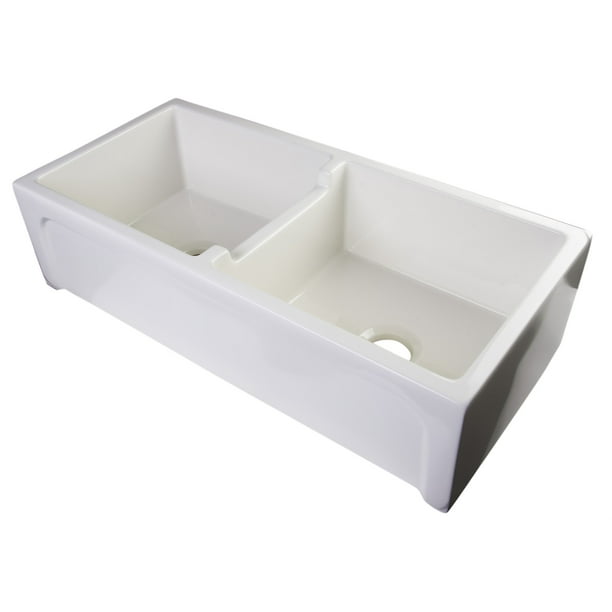 ALFI brand AB3918ARCH-B 39" Biscuit Arched Apron Thick Wall Fireclay ...