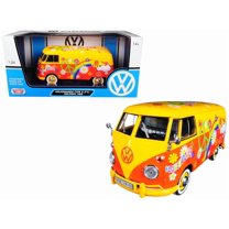 Volkswagen Type 2 (T1) Delivery Van Flower Power 1/24 Diecast Car Model ...