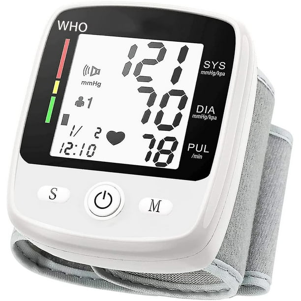 Monitor de presión arterial de muñeca, manguito de presión arterial digital automático con carga ...