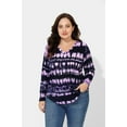 TIYOMI Plus Size Long Sleeve Tops For Women 3X Tie Dye Printing Shirts ...