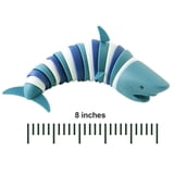 Gwen Studios Fidget Shaker Slug Toy for Kids, 7.6" x 3.3" Blue Shark ...
