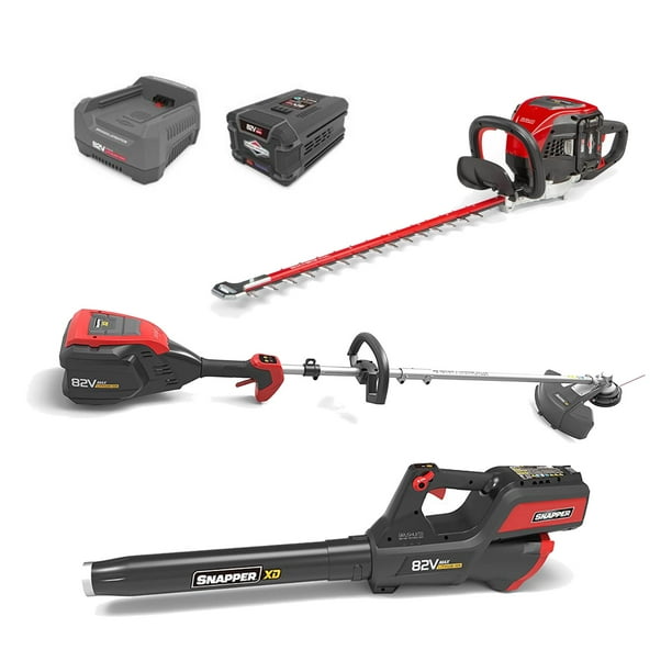 Snapper XD 82 Volt Hedge Trimmer, String Trimmer, Leaf Blower Total ...