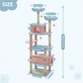 Pefilos 72" Cat Tree Tower for Large Cats, Indoor Cat Condo with Sisal ...