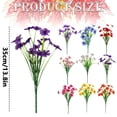 12 Bundles Purple Artificial Flowers, Faux Plastic Plants for Home ...
