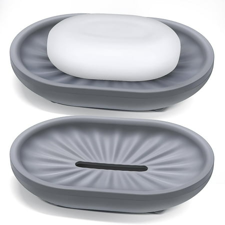Homemaxs 2pcs Soap Holders Rounded Pp Soap Savers Soap Organizers ...