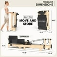Syedee Pilates Reformer Machine, Wood Pilates Machine Bed Yoga Exercise ...