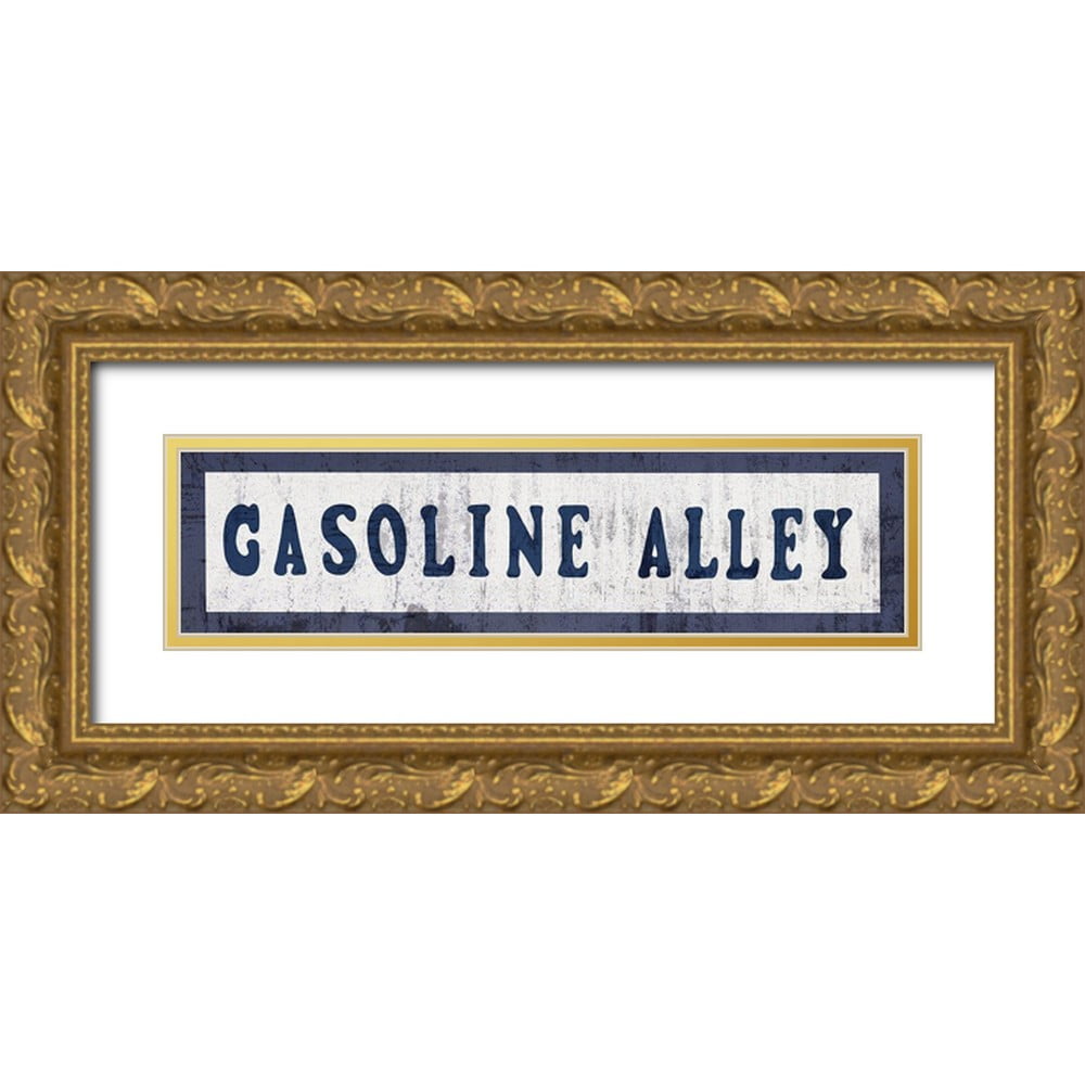 Murdock, Ramona 32x11 Gold Ornate Wood Framed with Double Matting ...